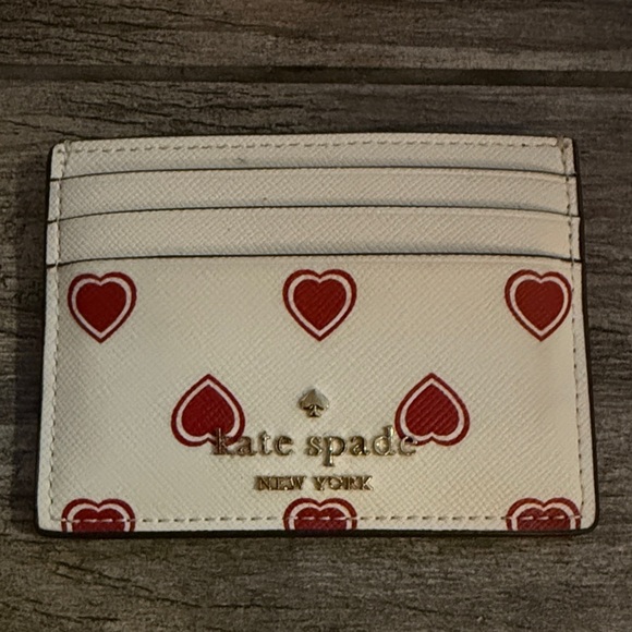 kate spade | Accessories | Kate Spade Heart Pattern Card Holder | Poshmark